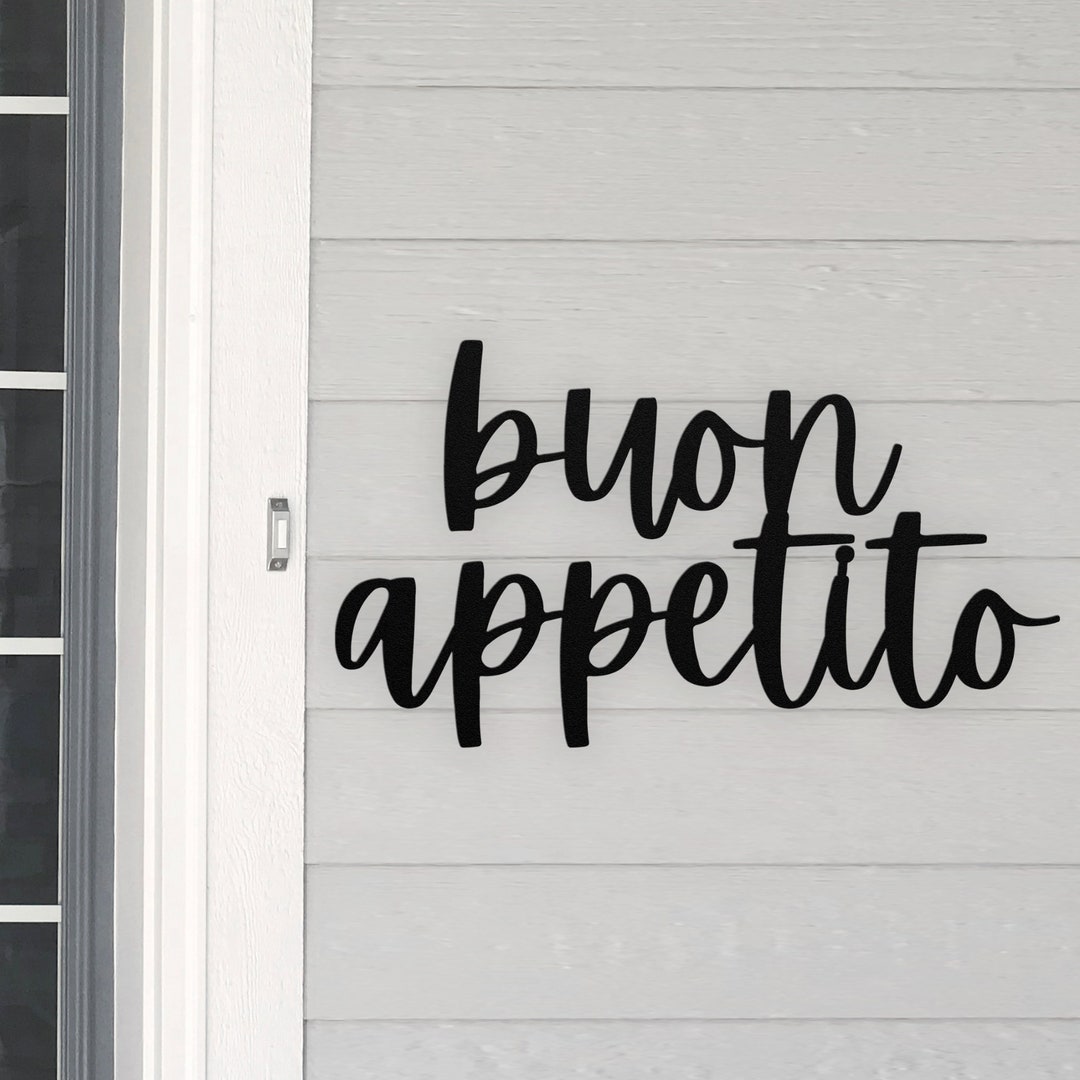 Buon Appetito Sign, Italian Metal Sign, Enjoy Your Meal, Italy, Italian ...