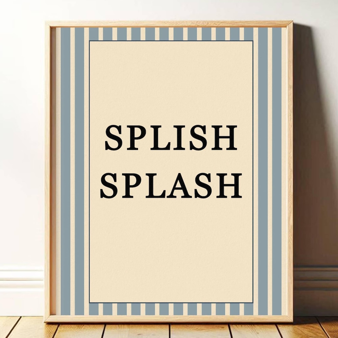 Splish Splash Print Wall Art | Striped Poster Modern Decor Minimalist ...