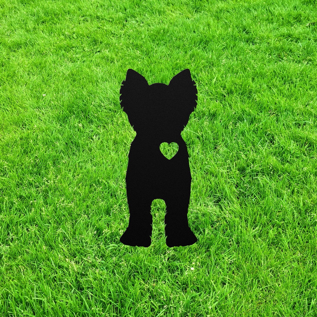 Personalized Yorkie Garden Statue Stake, Custom Yorkshire Terrier ...