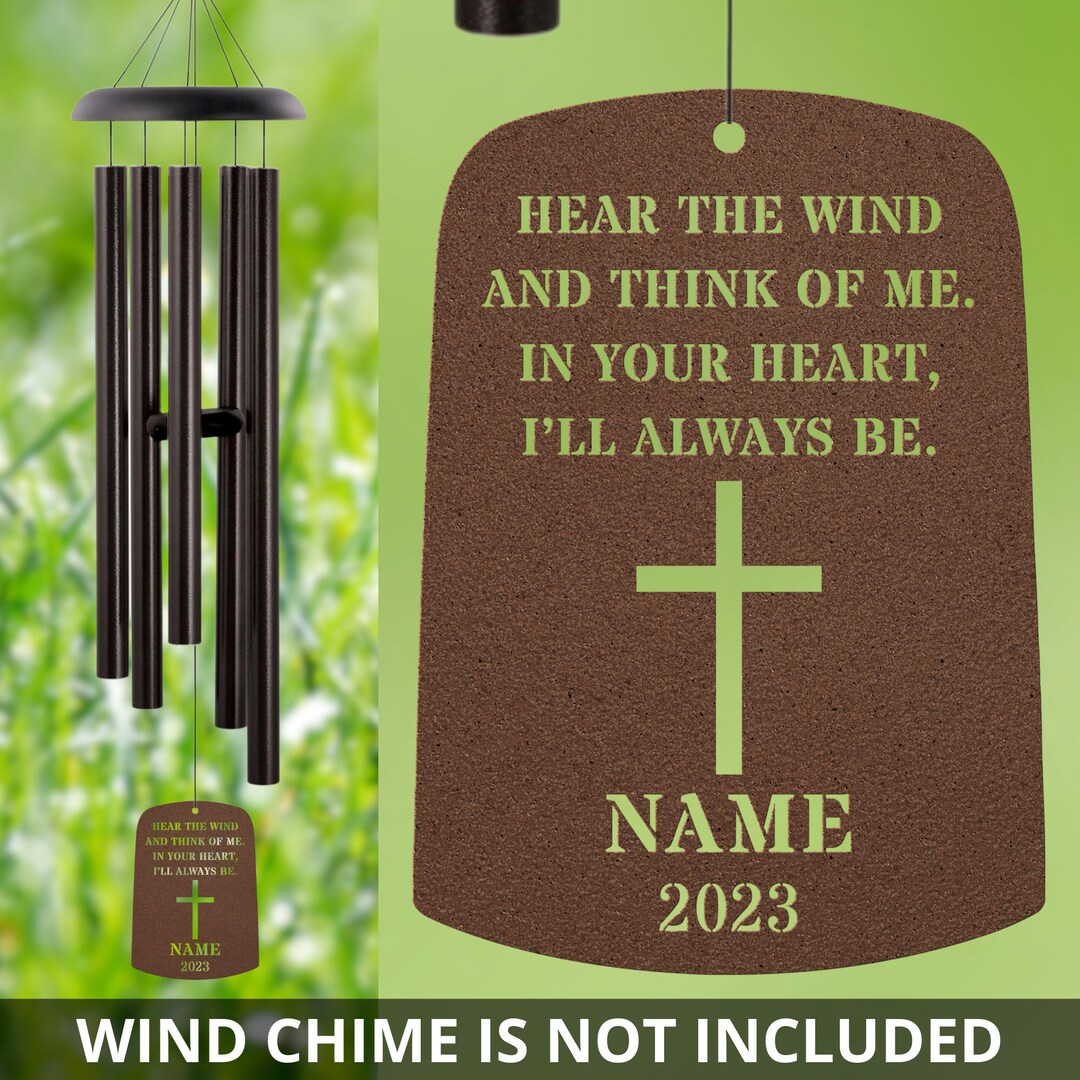 Cross Wind Chime Sail Wind Chime With Cross Memorial Loss Gift Sympathy ...