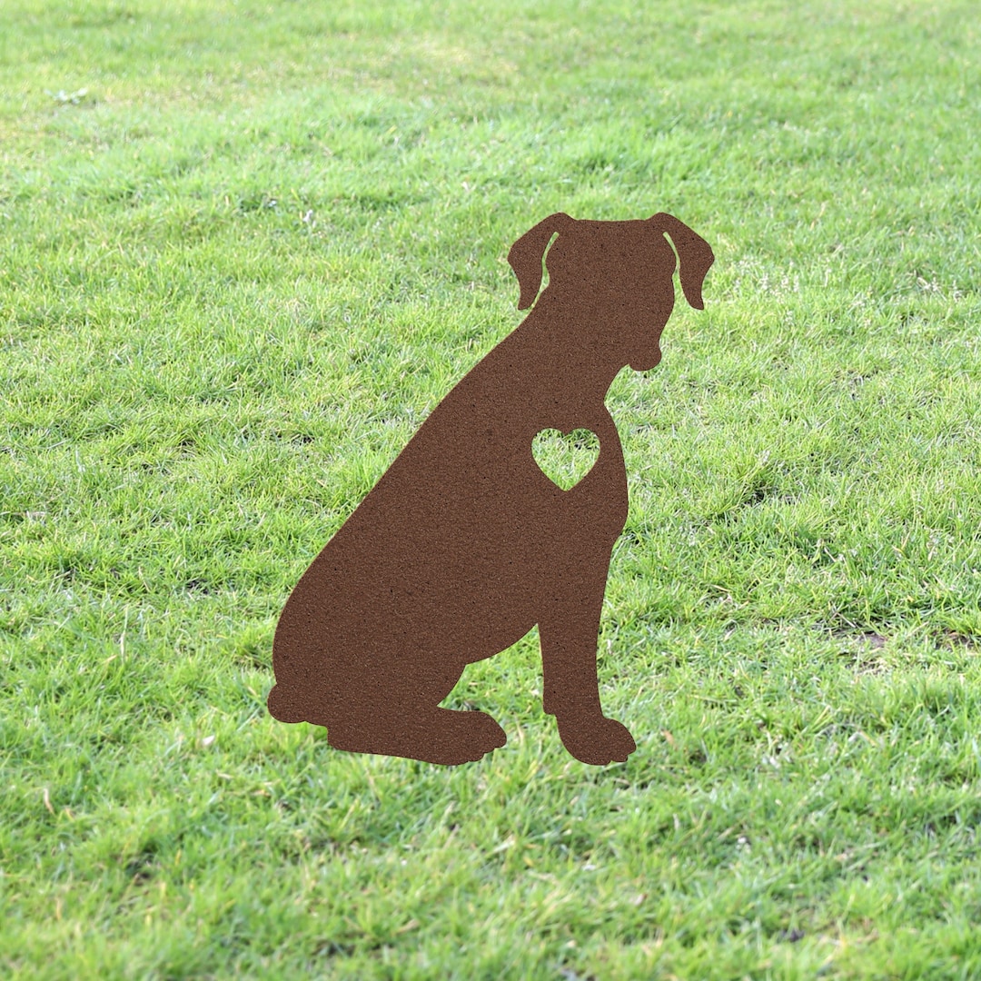 Personalized Boxer Dog Garden Statue Stake, Custom Boxer Dog Outdoor ...