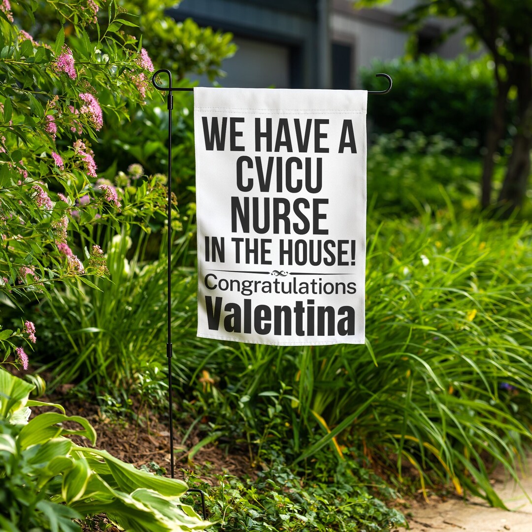 Cvicu Nurse Graduation Gifts, Cvicu Nurse Garden Flag Yard Sign Banner ...