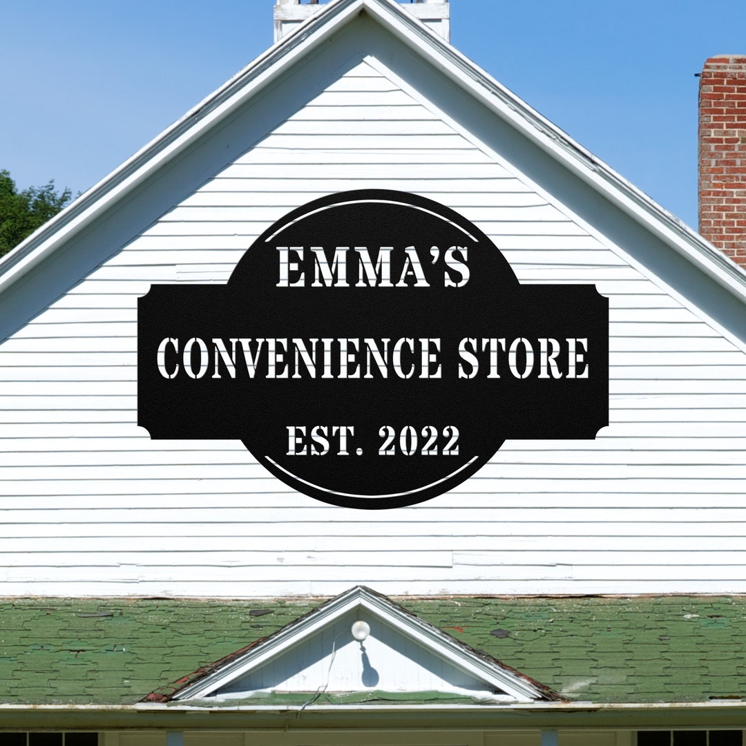 Personalized Convenience Store Metal Sign Wall Art, Custom Convenience ...