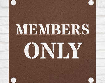 MEMBERS ONLY PUTTING Area Metal Sign for Golf Course Country Club - Etsy
