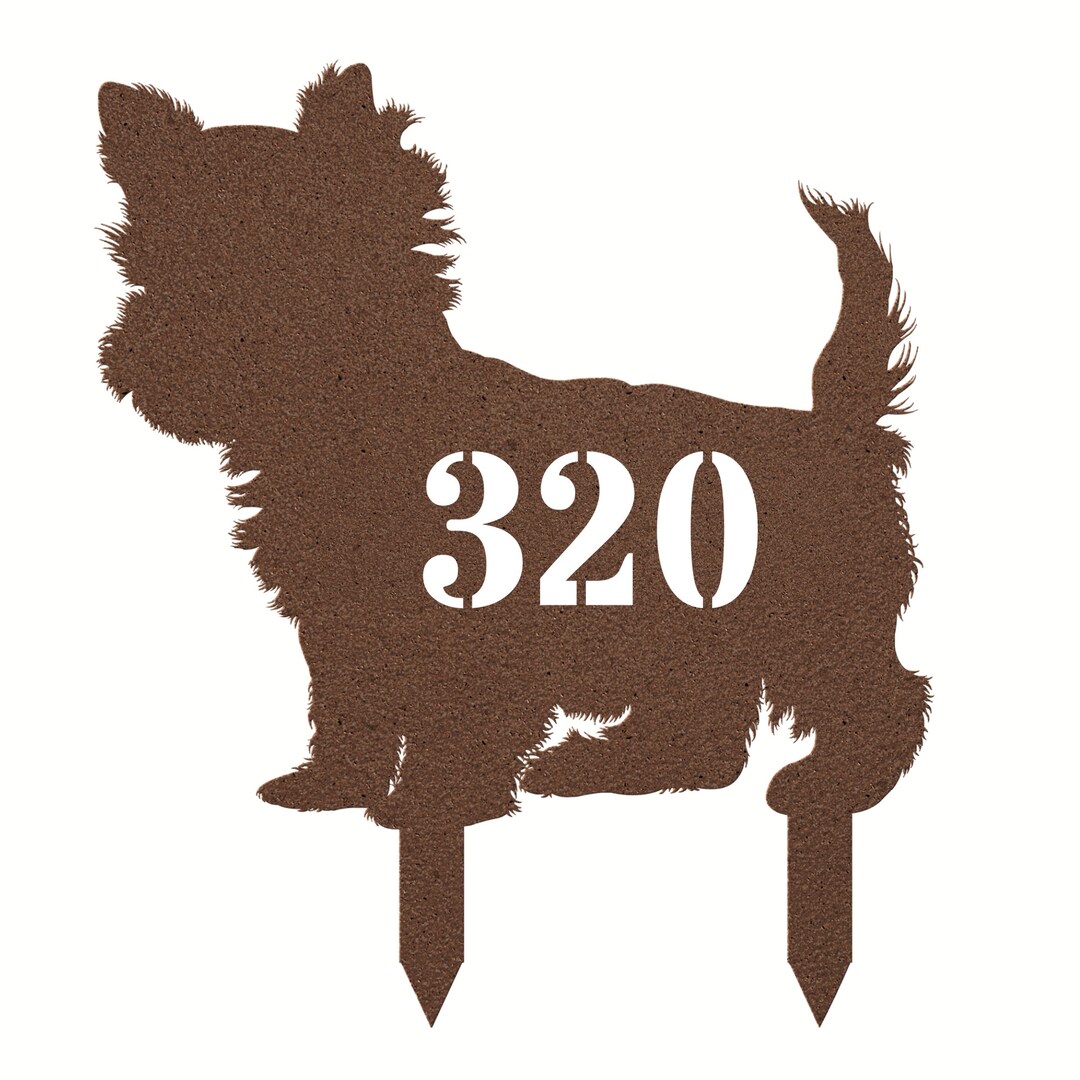 Yorkie Poo House Number Sign Yorkiepoo Yard Address Plaque Yorkipoo ...