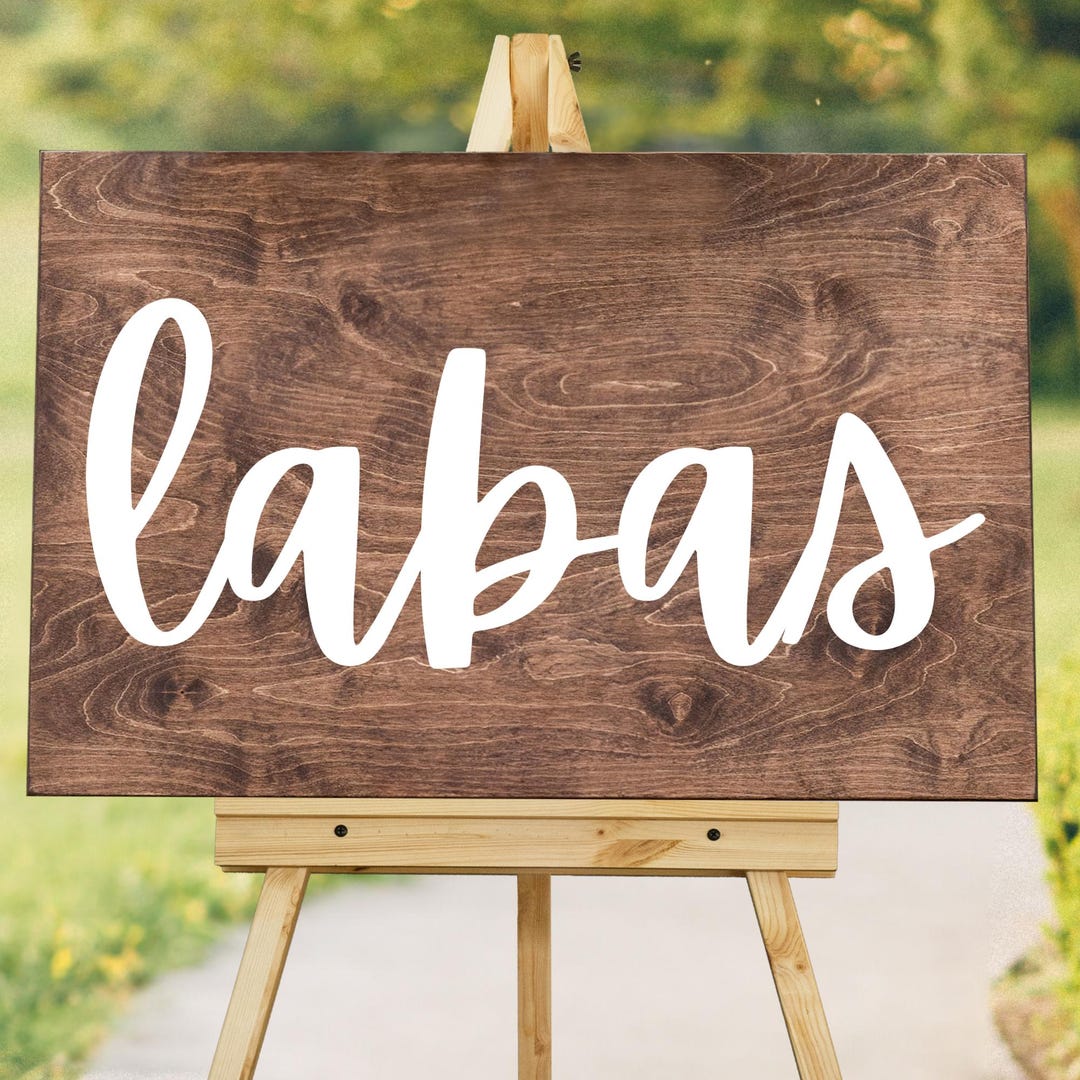 Labas Sign Lithuanian Wood Sign Wooden Wedding Sign Front Door Decor ...