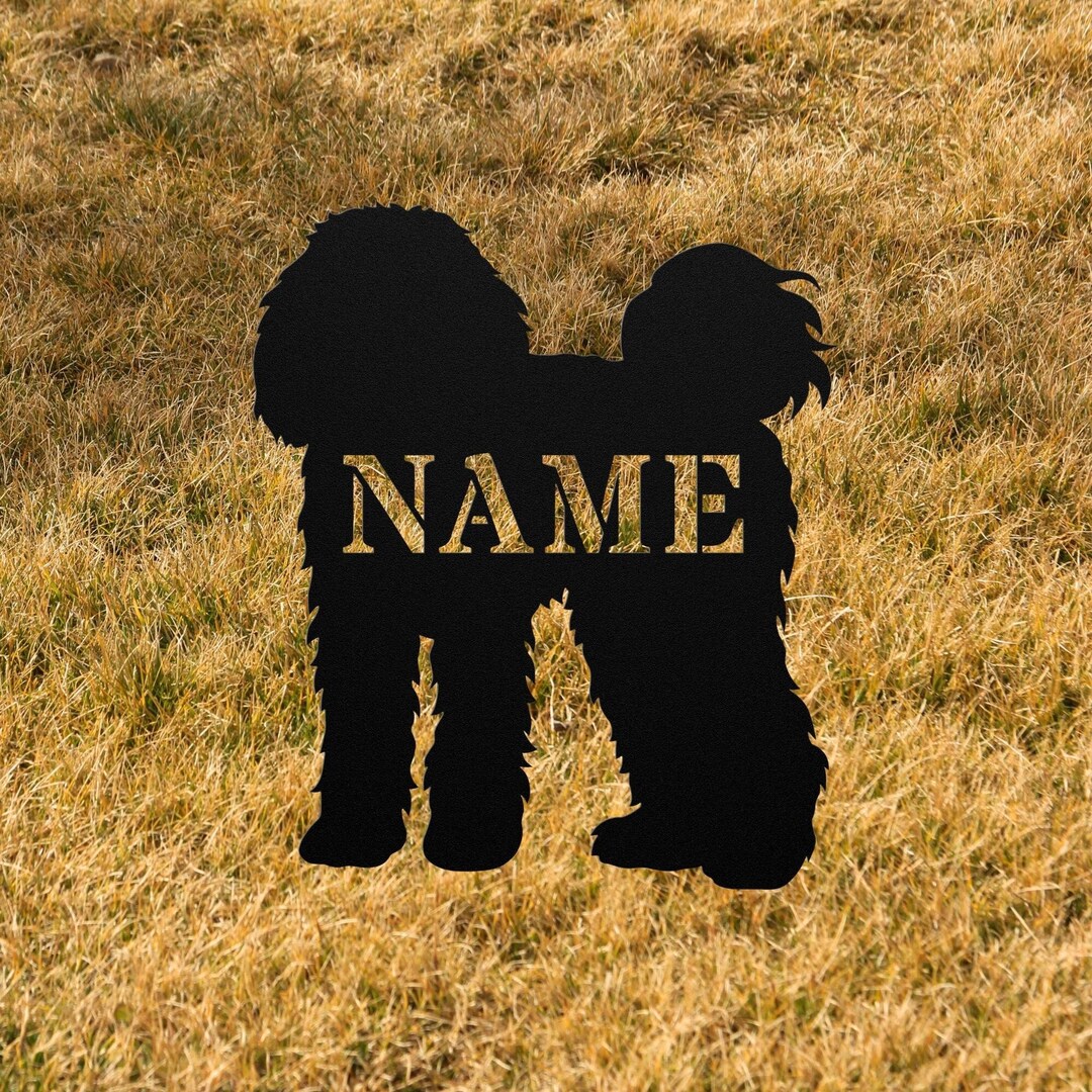 Personalized Goldendoodle Garden Statue Stake, Custom Goldendoodle ...