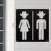 Cowboy Cowgirl Bathroom Metal Sign, Western Restroom Decor - Etsy