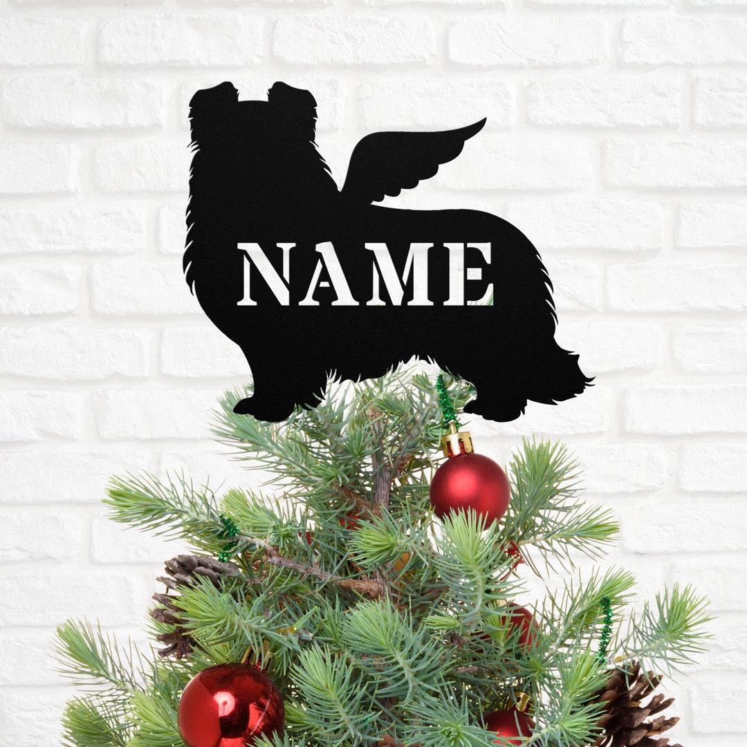 Shetland Sheepdog Tree Topper Christmas Holiday Decoration Ornament Dog ...