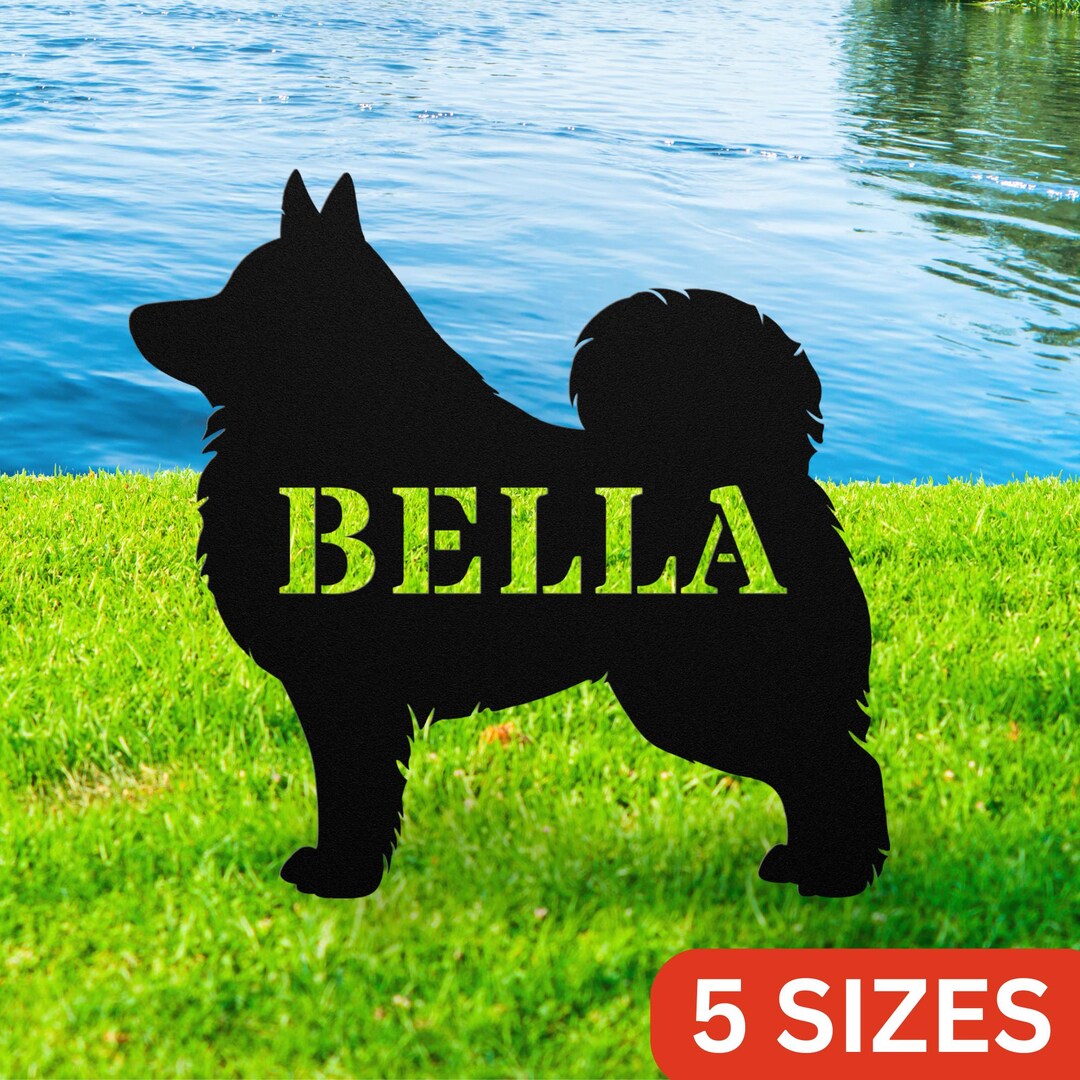 Personalized Keeshond Yard Statue Stake, Custom Keeshond Dog Outdoor ...