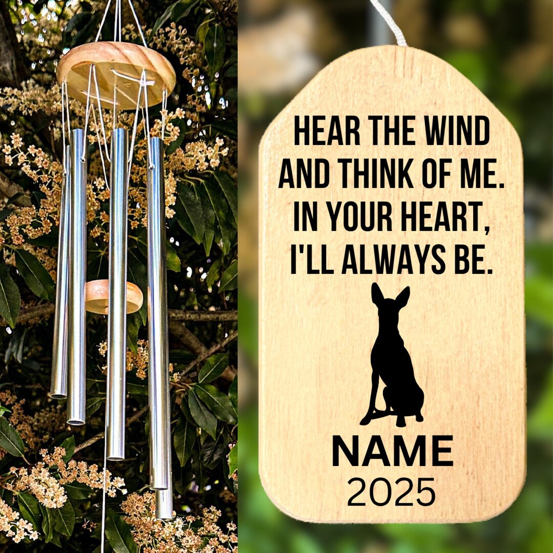 Pharaoh Hound Wind Chime Loss Pharaoh Hound Memorial Loss Gift Funeral ...