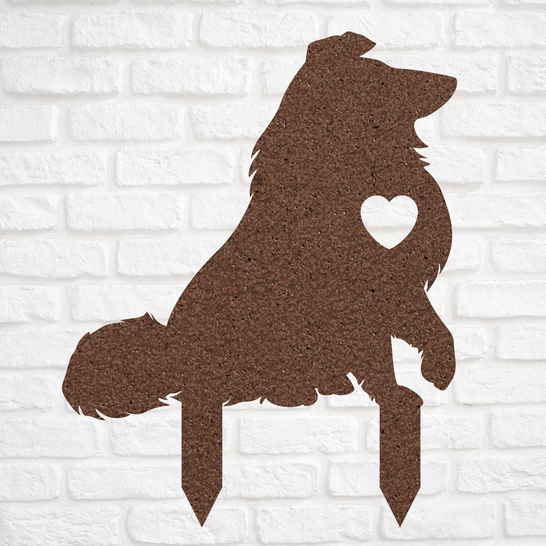Personalized Shetland Sheepdog Garden Statue Stake, Custom Sheltie ...
