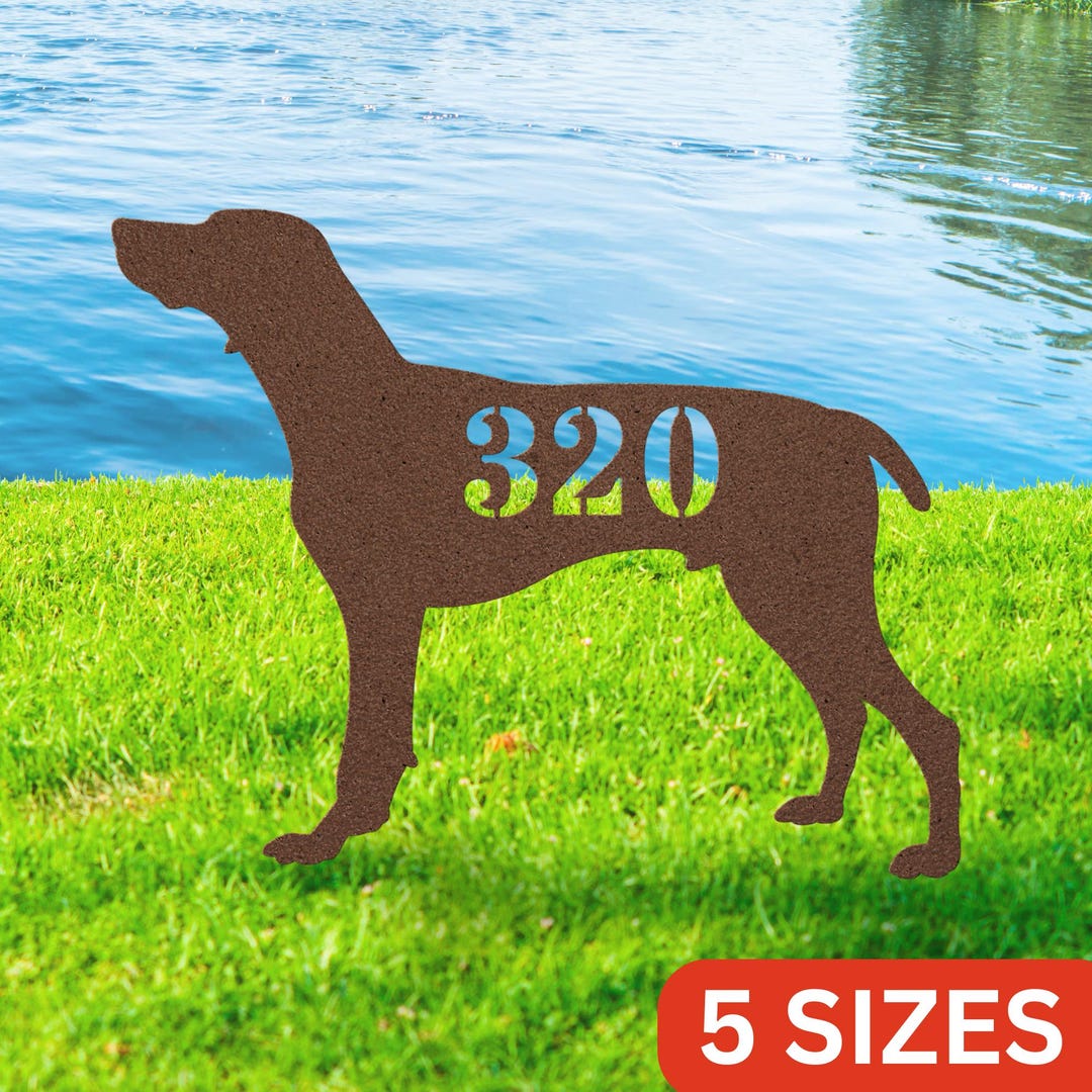 German Shorthaired Pointer Gsp House Number Sign Yard Address Plaque ...