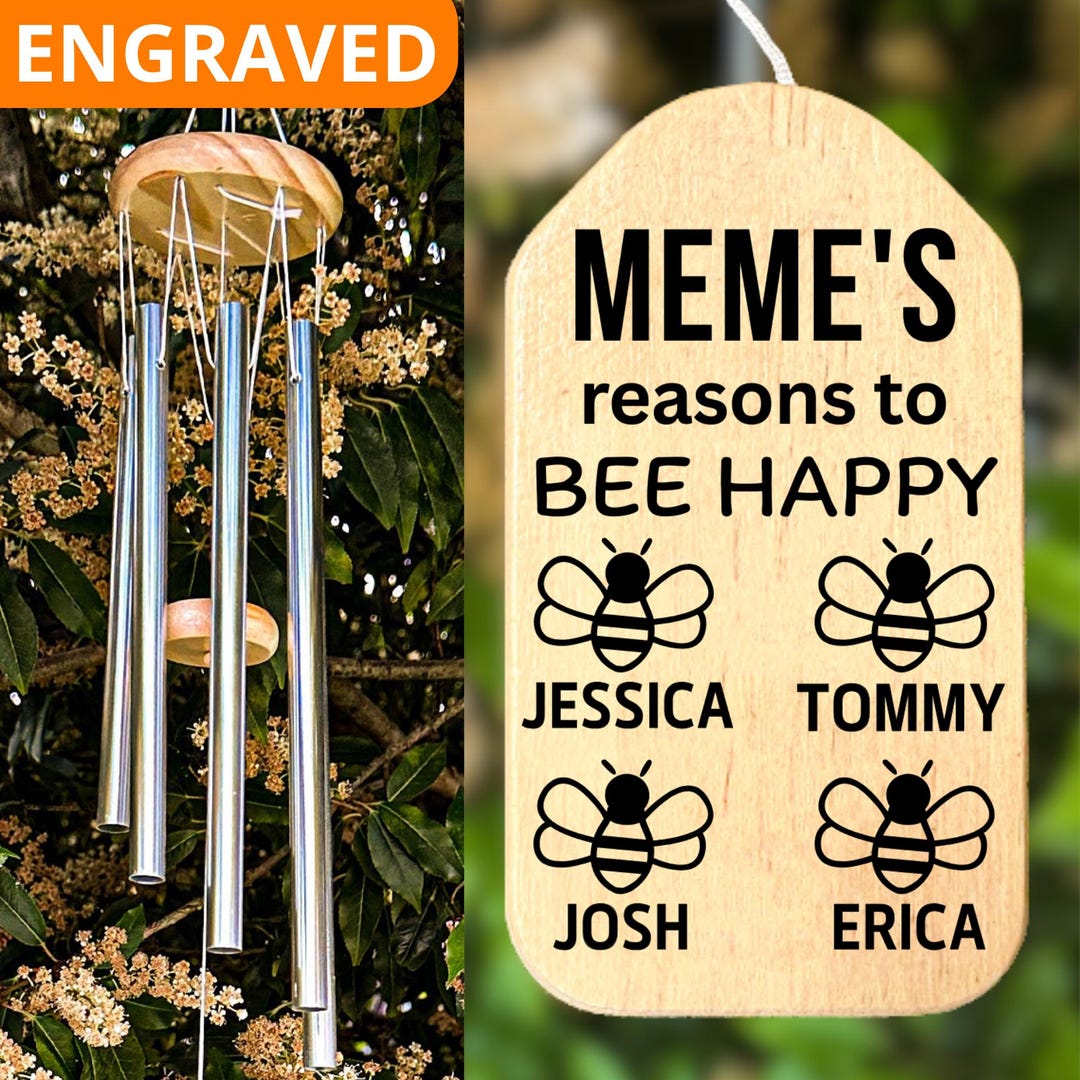 Meme Wind Chime, Gift for Meme Birthday Personalized Mother's Day Meme ...