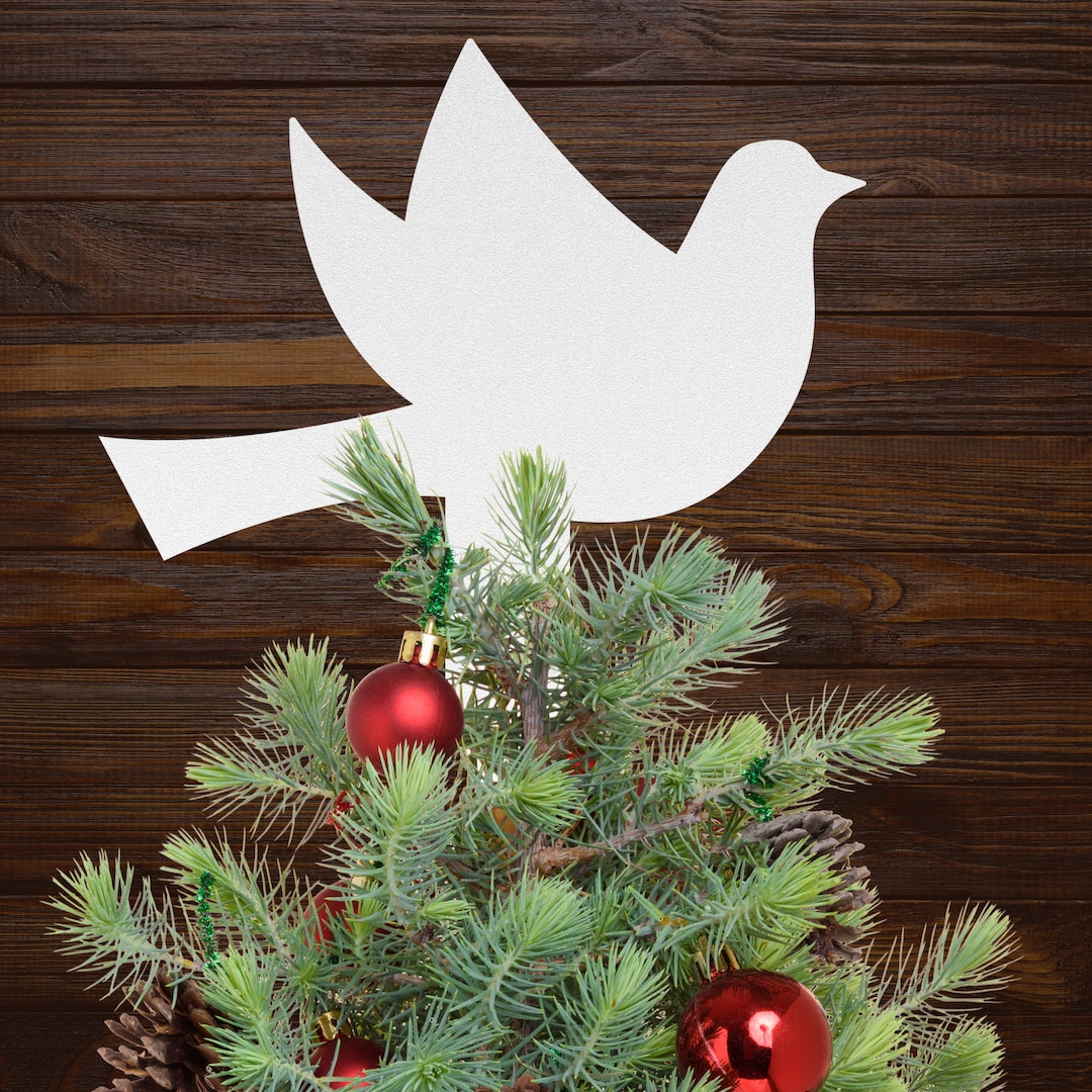 White Bird Tree Topper Woodland Tree Christmas Tree Topper - White ...