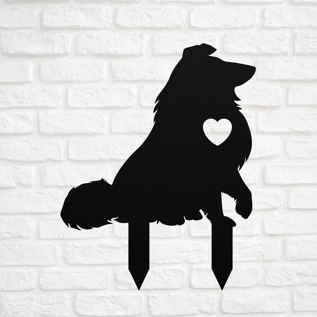Personalized Shetland Sheepdog Garden Statue Stake, Custom Sheltie ...