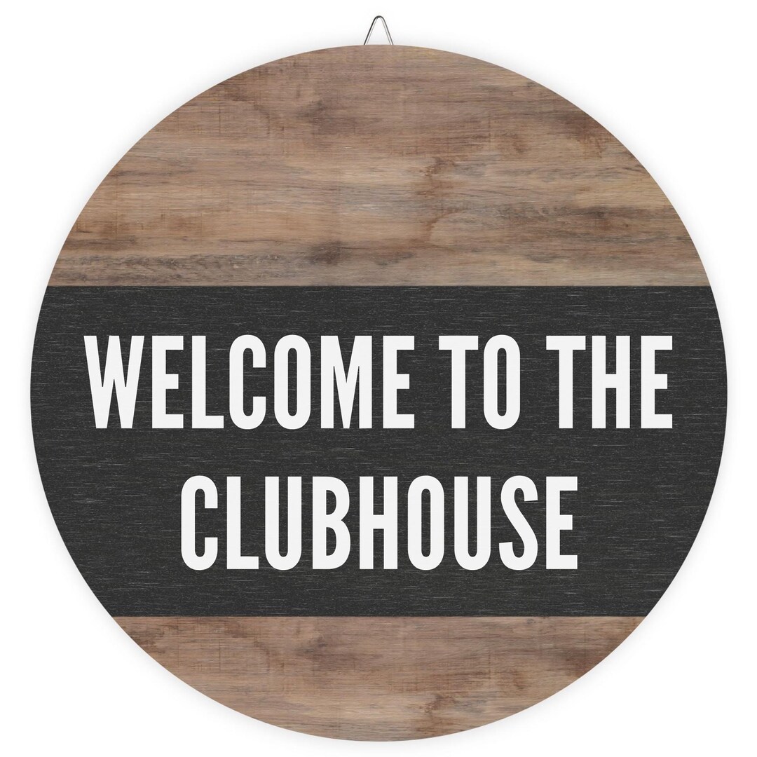 Welcome to the Clubhouse Sign - Kids Wood Wall Art - Indoor or Outdoor ...