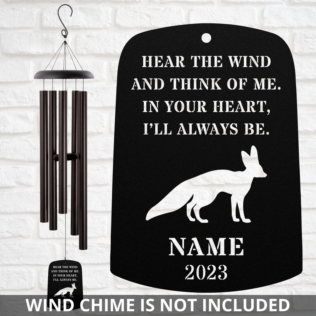 Fennec Fox Wind Chime Sail Fennec Fox Memorial Fennec Fox Loss Gift ...