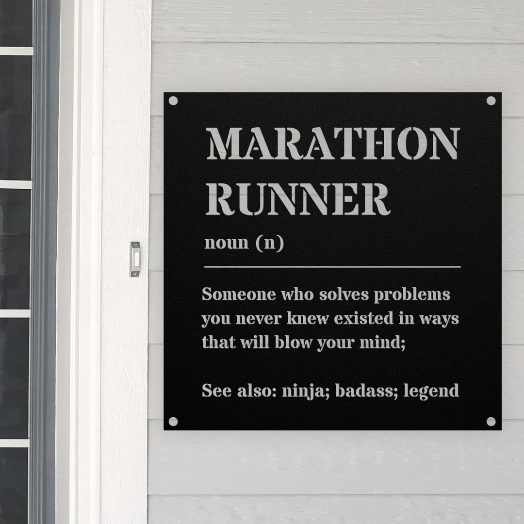 Best Marathon Runner Gift Metal Sign for Women and Men, for Christmas ...