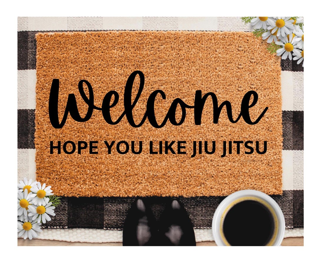 Jiu Jitsu Coir Doormat Outdoor Rug Door Mat Decor Housewarming Home ...