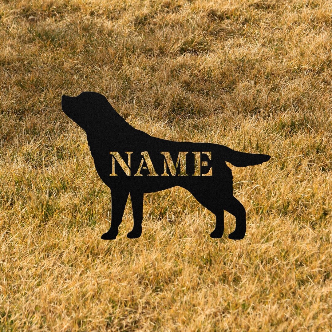 Personalized Labrador Garden Statue Stake, Custom Lab Outdoor Yard Art ...