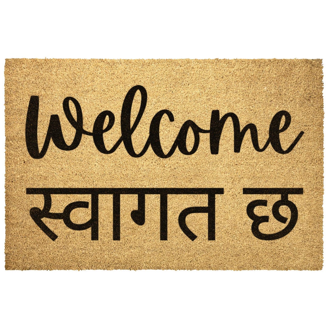 Nepali Doormat Welcome Outdoor Rug Coir Nepal Door Mat Decor ...