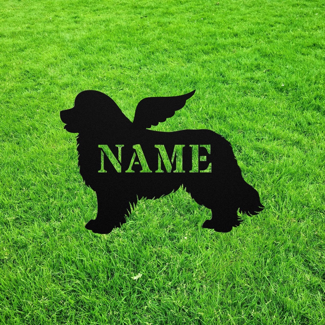 Newfoundland Dog Angel Wings Newfie Statue Grave Marker Figurine for ...