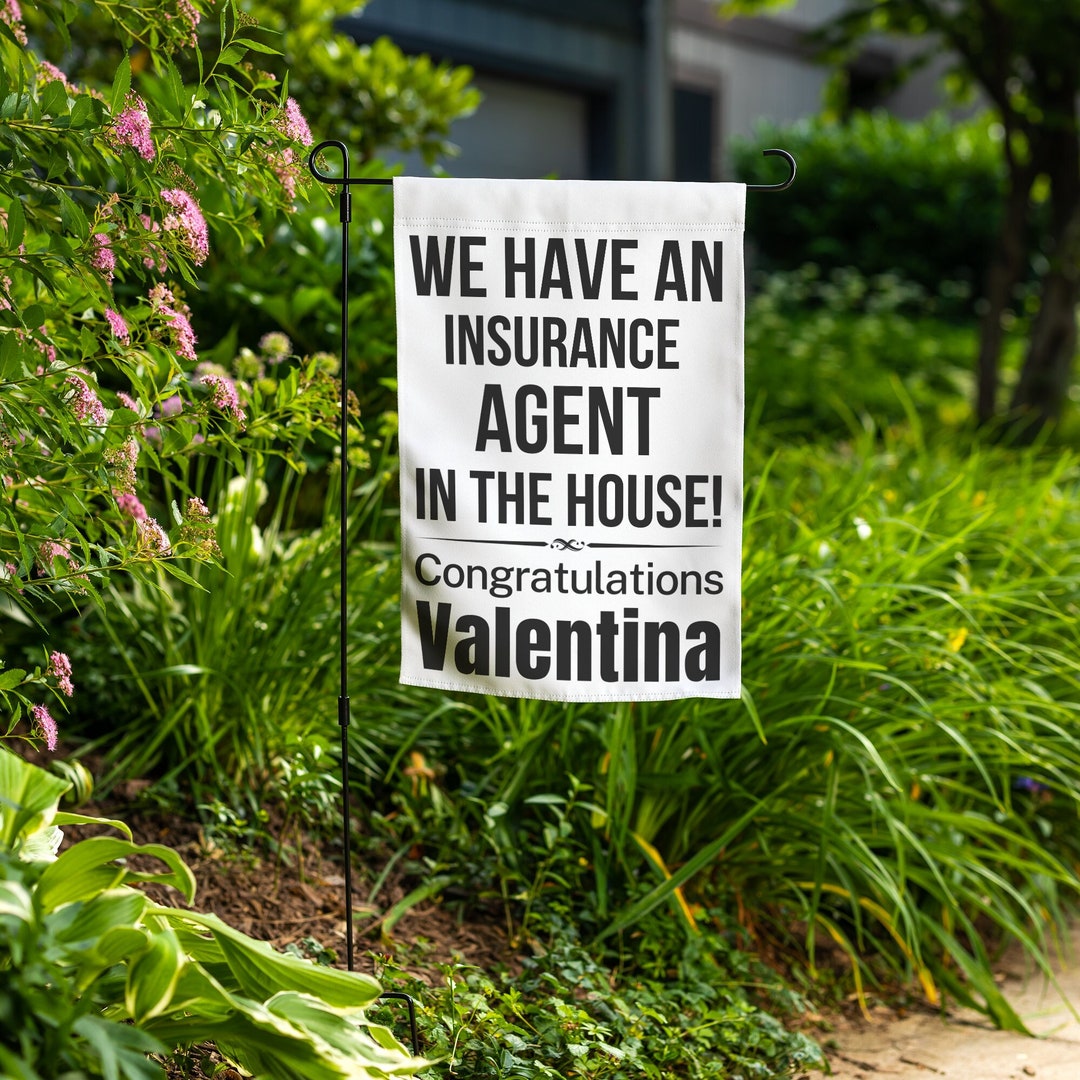 Insurance Agent School Graduation Gifts, Insurance Agent Garden Flag ...