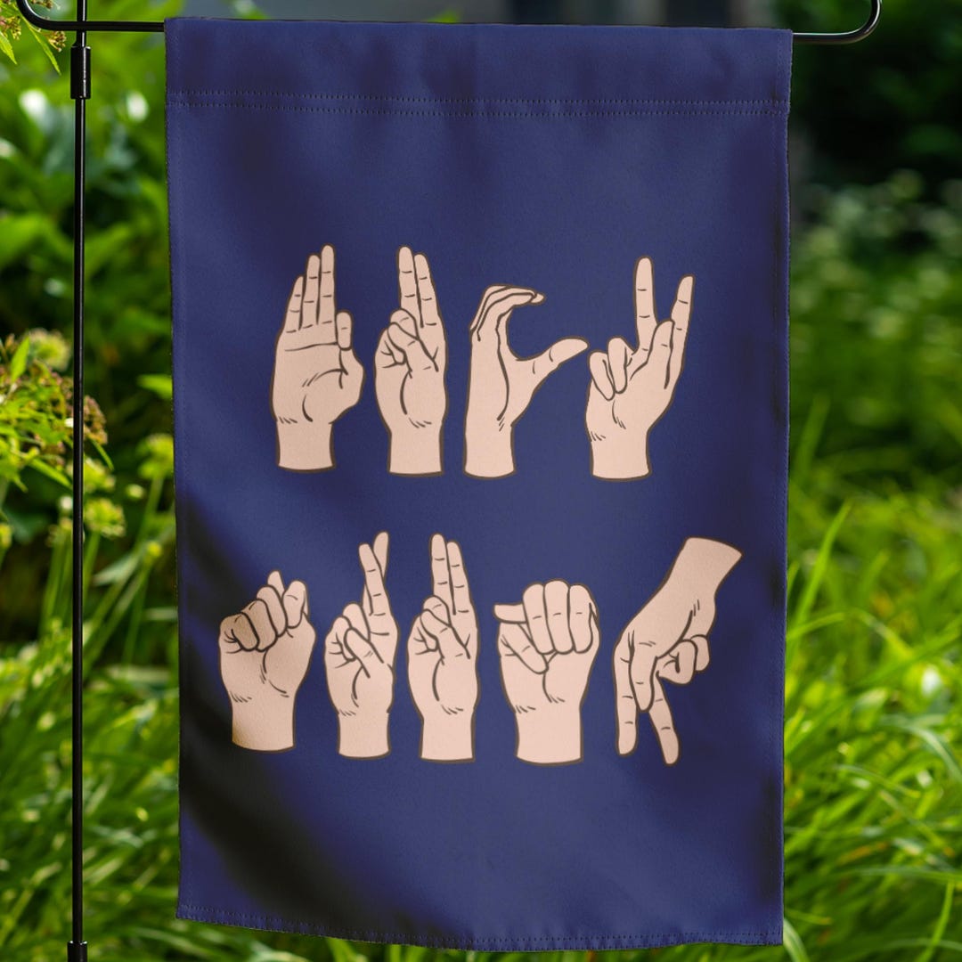Anti Trump Sign Language Garden Flag, Subtle Anti Trump Flag F*ck Trump ...