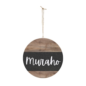 Muraho Door Hanger Wood Sign Front Door Wreath Front Door Decor ...