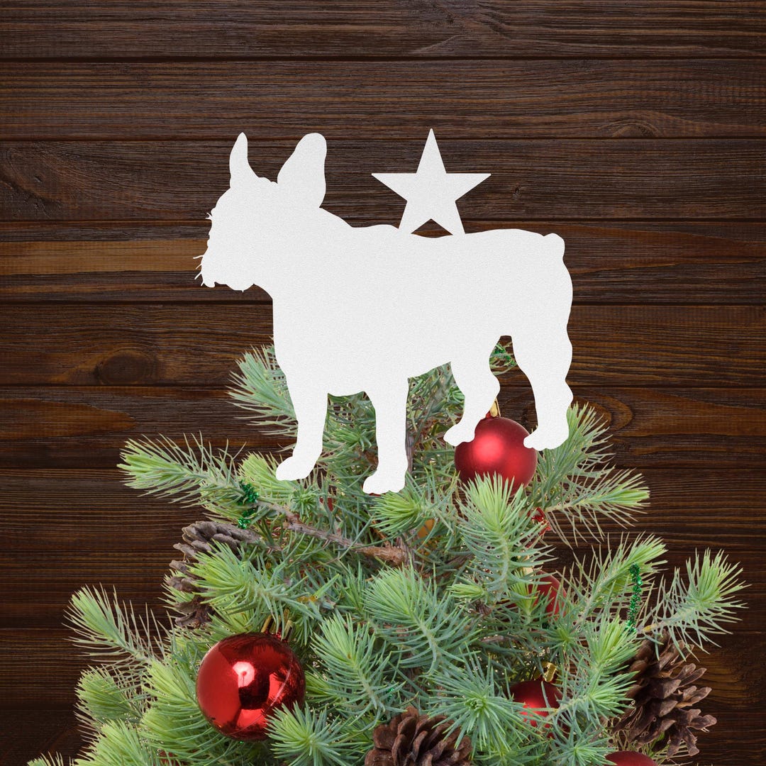 French Bulldog Tree Topper Frenchie Christmas Holiday Decoration ...