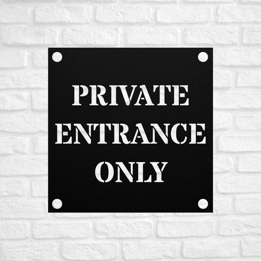 Private Entrance Only Do Not Enter Sign Office or Private - Etsy