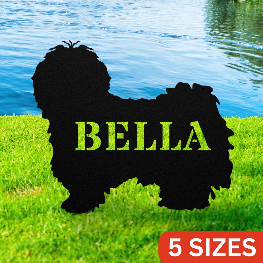Personalized Puli Yard Statue Stake, Custom Puli Dog Outdoor Garden Art ...