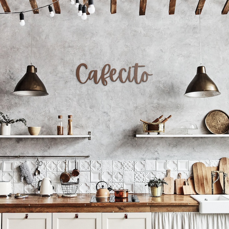 Cafecito Sign, Cafe Metal Sign Decor, Kitchen Wall Decor, Kitchen Decor ...