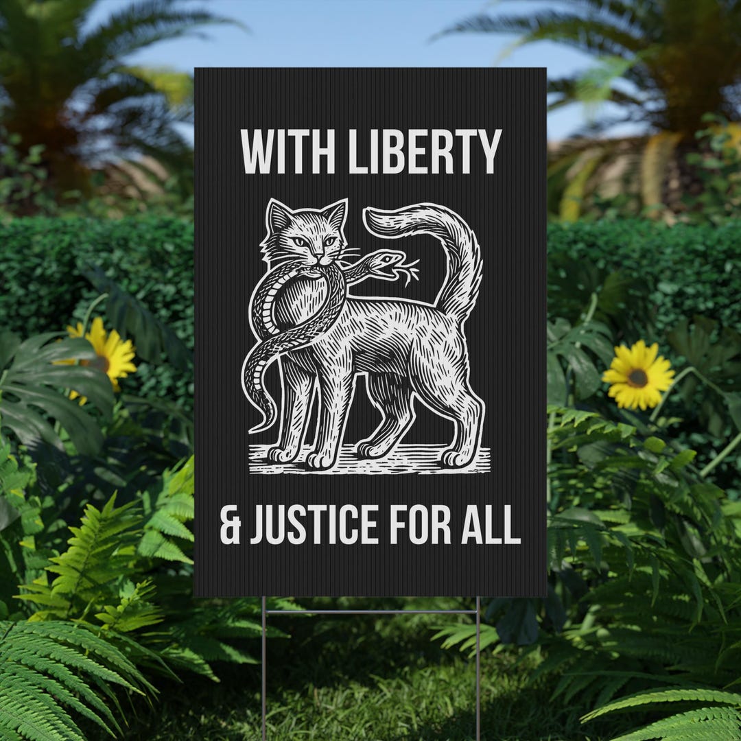 With Liberty and Justice for All Yard Sign Anti Trump Sign Fdt Banner ...