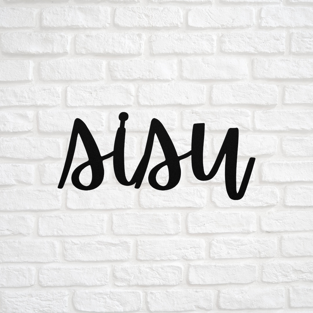 Sisu Sign Finnish Metal Word Finland Sign - Etsy