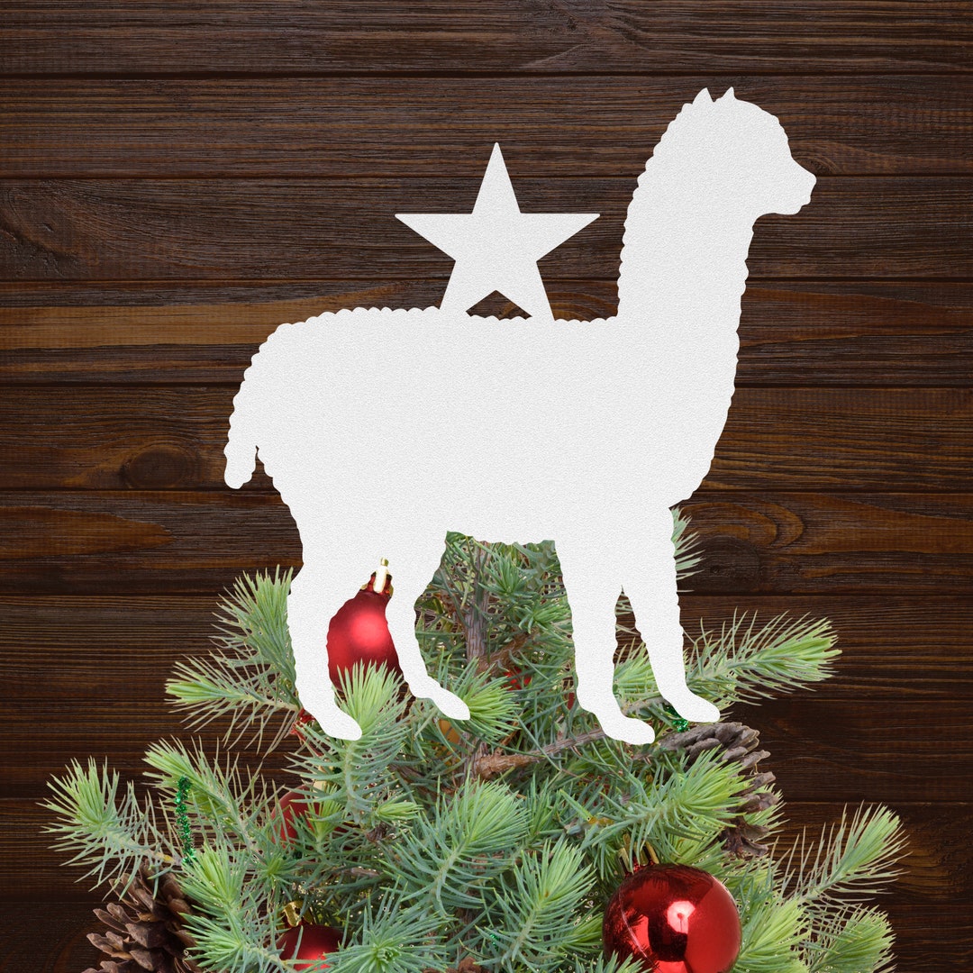 Alpaca Tree Topper Christmas Holiday Decoration Memorial Loss of Alpaca ...