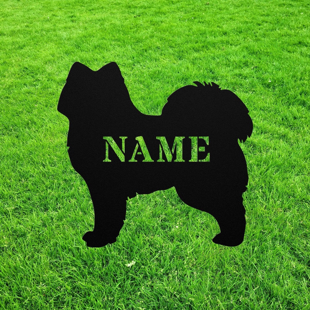 Samoyed Yard Statue Stake Samoyed Memorial Wind Chime Outdoor Garden ...