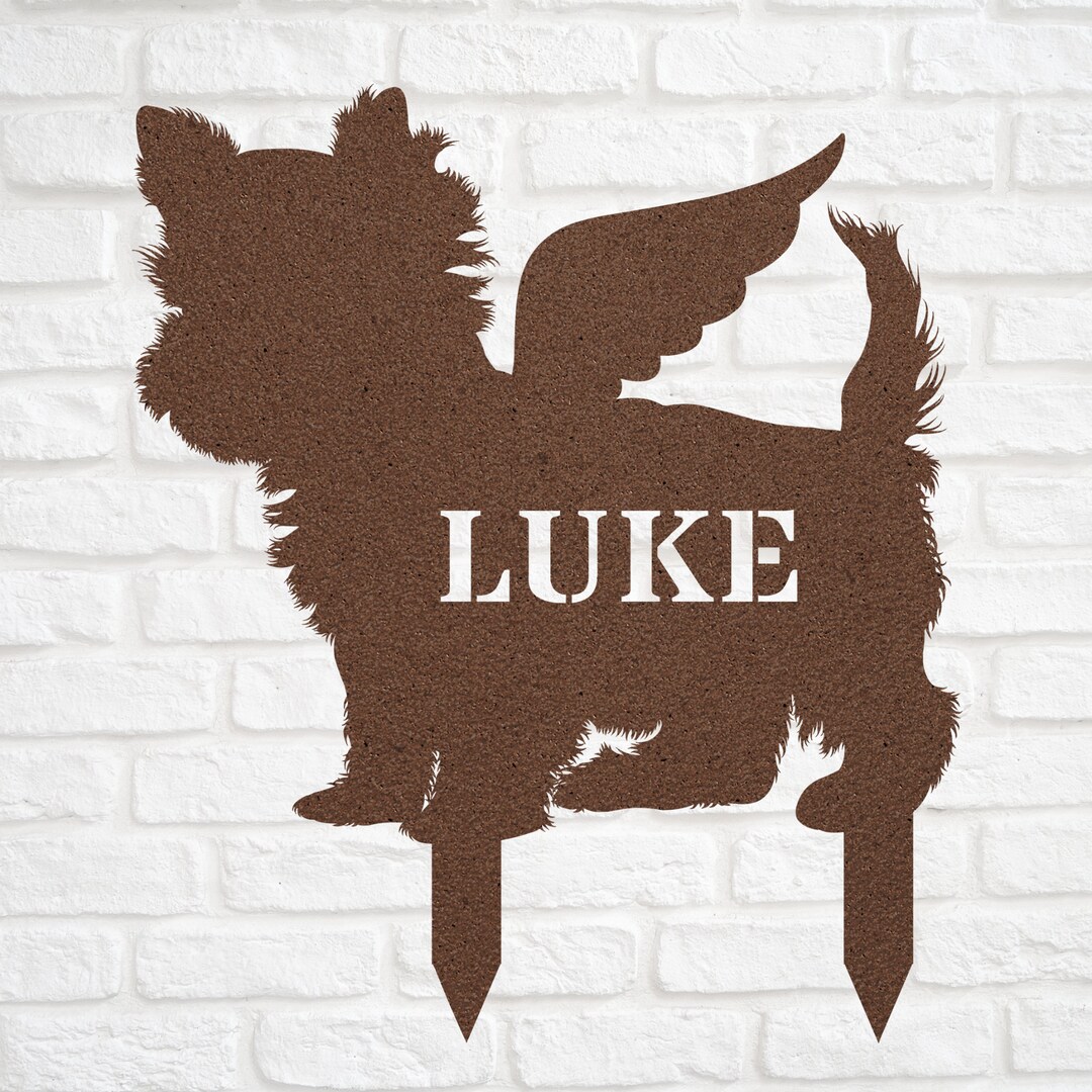 Yorkie Angel Wings Yorkshire Terrier Angel Statue Figurine for Garden ...