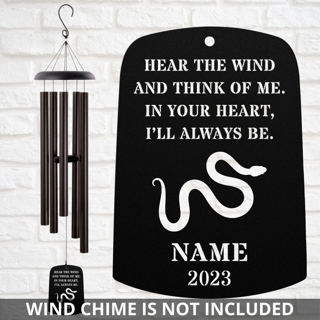 Snake Wind Chime Sail Snake Memorial Snake Wind Spinner Suncatcher Loss ...