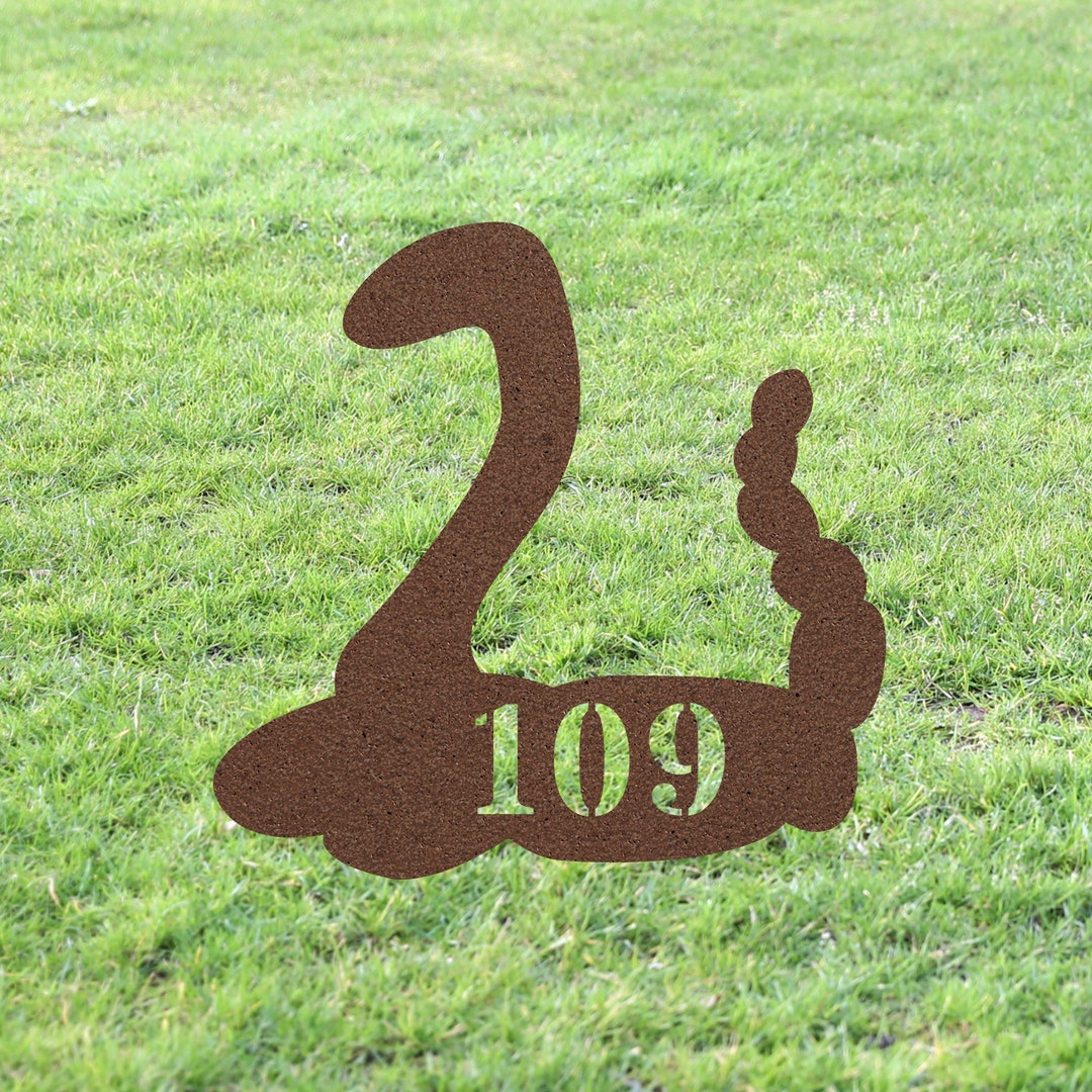 Ball Python House Number Sign Yard Address Plaque Garden Lawn Stake ...