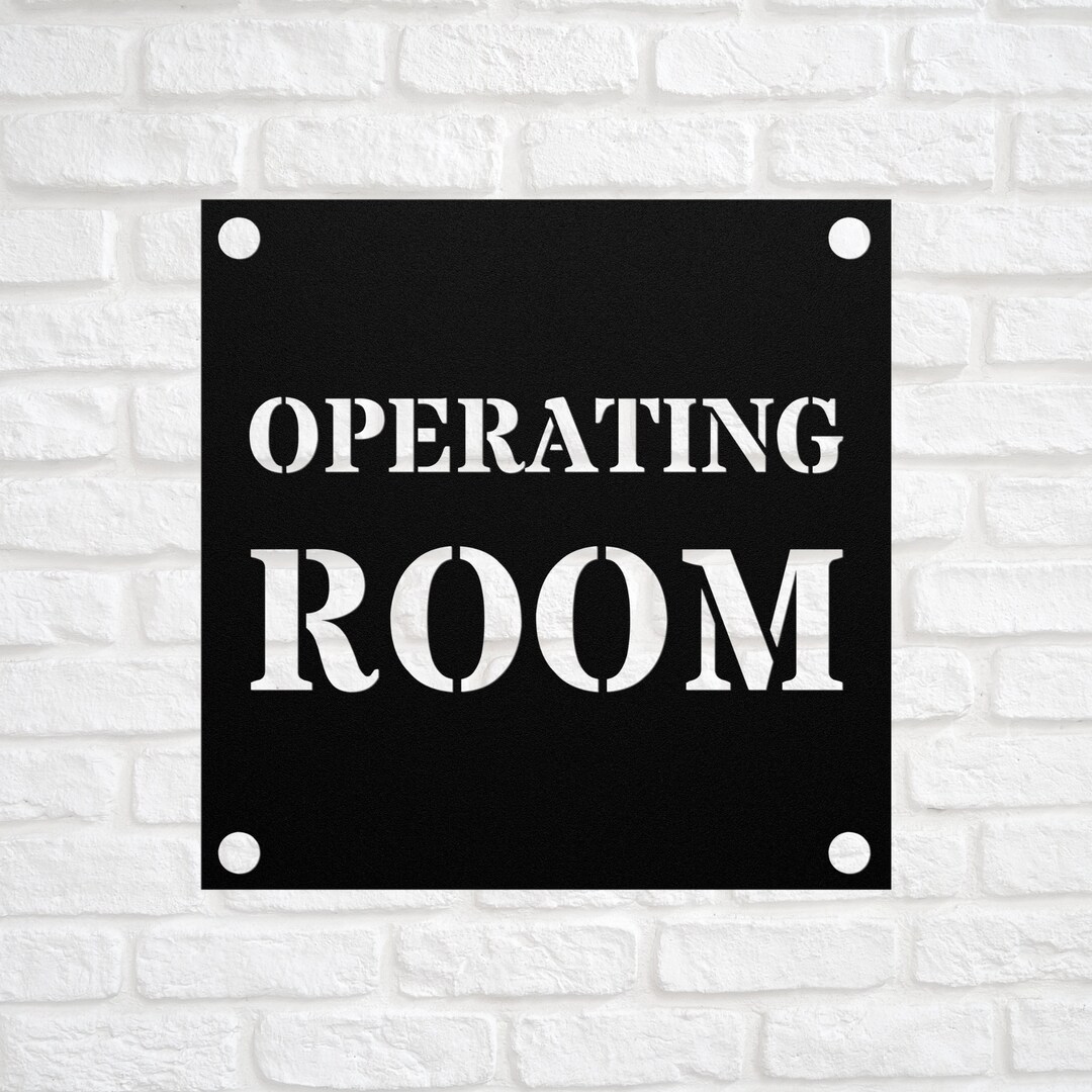 Operating Room Metal Sign for Goth Medical Kitchen Decor Wall Art ...