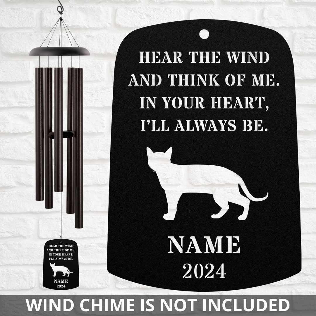 Siamese Cat Wind Chime Sail Siamese Cat Memorial Siamese Cat Loss Gift ...