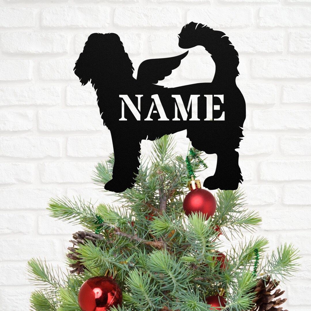 Labradoodle Tree Topper Christmas Holiday Decoration Ornament Angel ...