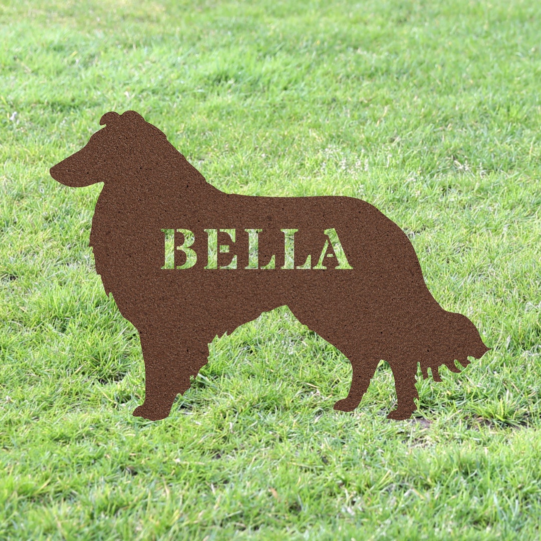 Rough Collie Yard Statue Stake Rough Collie Dog Memorial Wind Chime ...