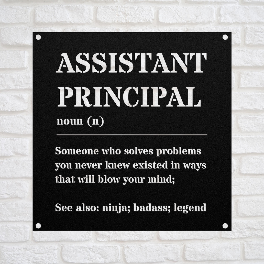 Funny Assistant Principal Gift Metal Sign L for Women and Men L ...