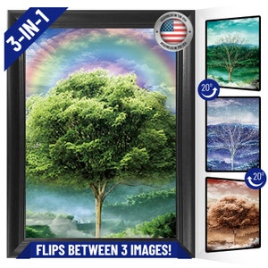 Four Seasons Changing Tree 3D Poster Wall Art Decor Framed Print 14 ...