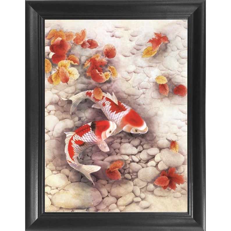 Koi Fish 3D Animal Poster Wall Art Decor Framed Print - Etsy
