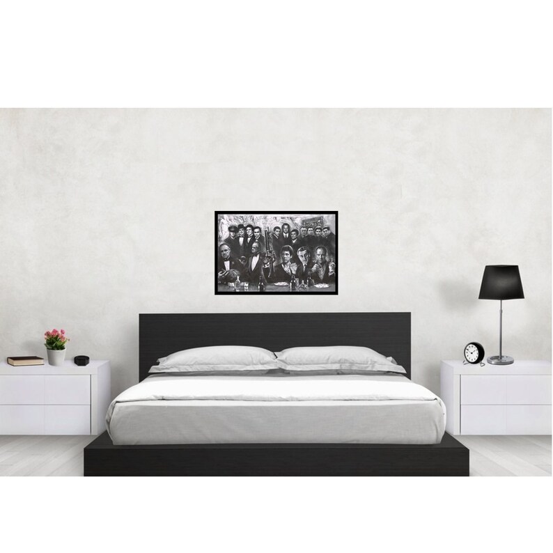 Mafia Gangster Wall Art Decor Framed Print Scarface | Etsy