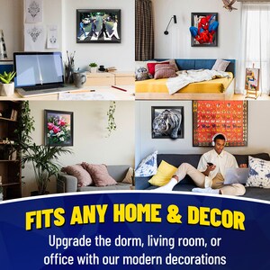 Wolf Portrait 3D Poster Wall Art Decor Framed Print | 14.5x18.5 ...